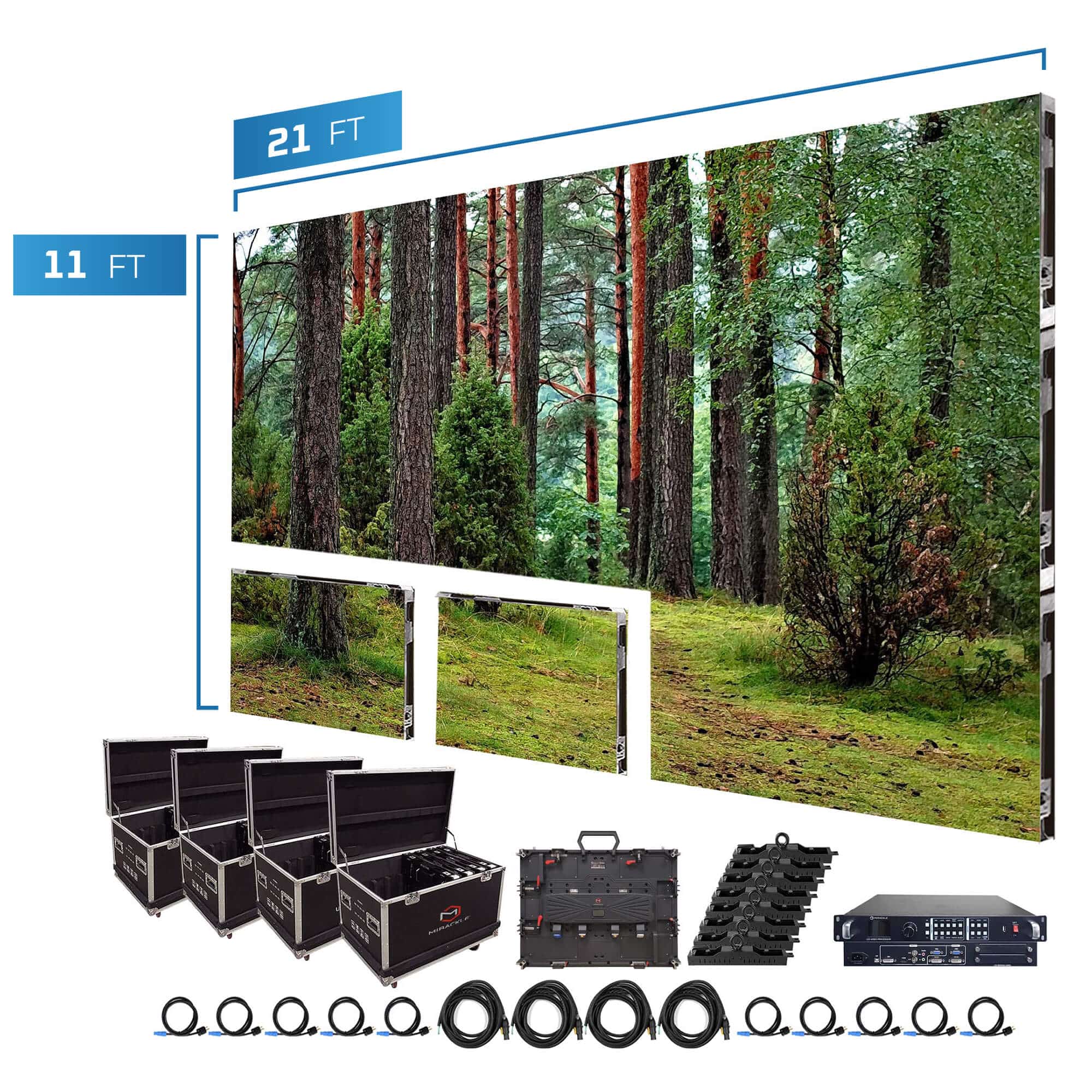 LED Screen Panels 21′ x 11′ P1.99mm Indoor Turn-key for Virtual ...